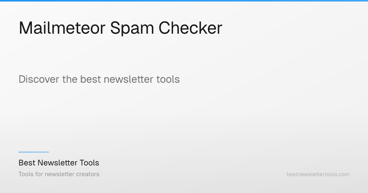 Mailmeteor Spam Checker: Check emails for spam words. Ensure inbox ...